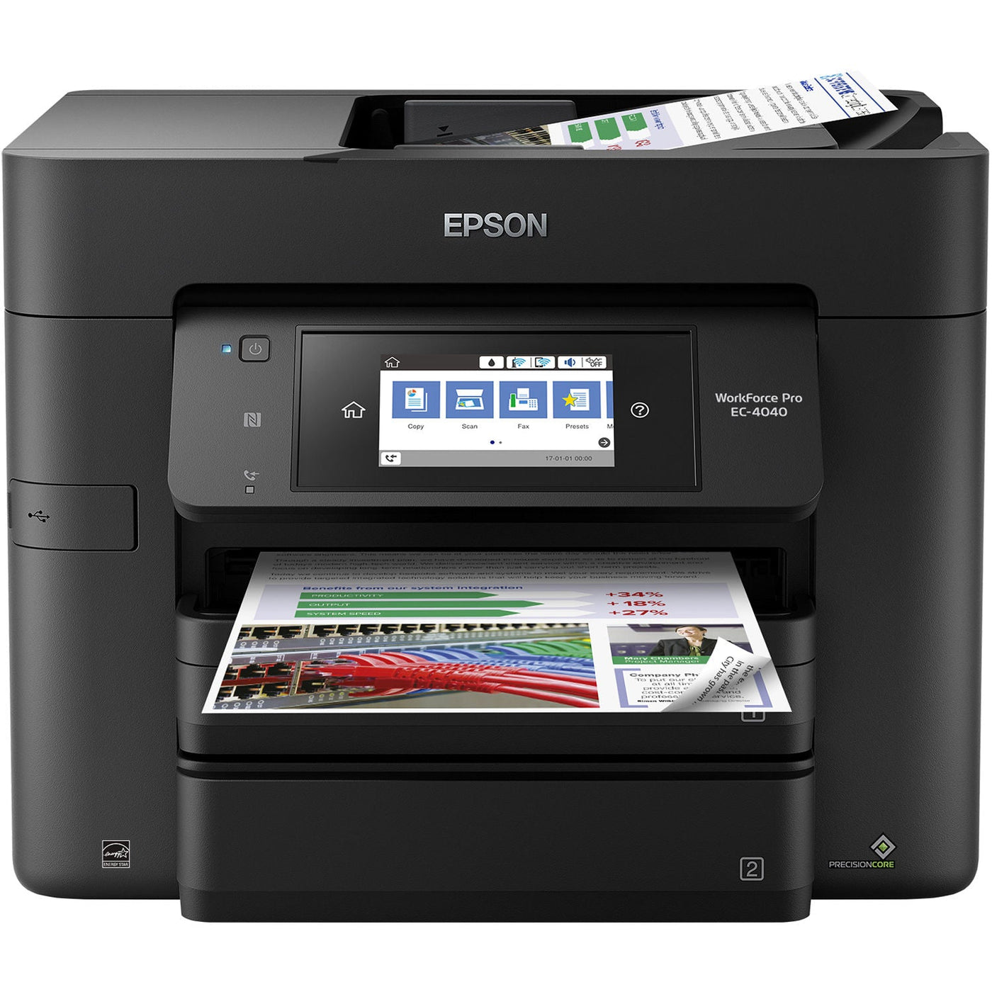New Model Epson High-Speed WorkForce Pro EC-4040 Color Inkjet Multifun