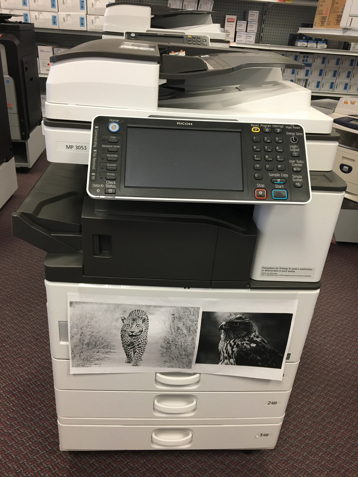 Pre Owned Ricoh MP 3053sp Monochrome Printer Copier Color Scanner